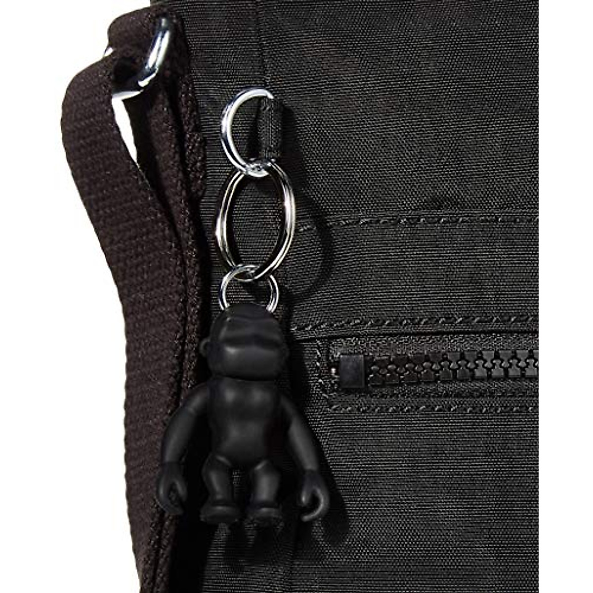 Kipling Women's New Angie Handbag, Lightweight Crossbody, Nylon Travel Bag, Black Noir