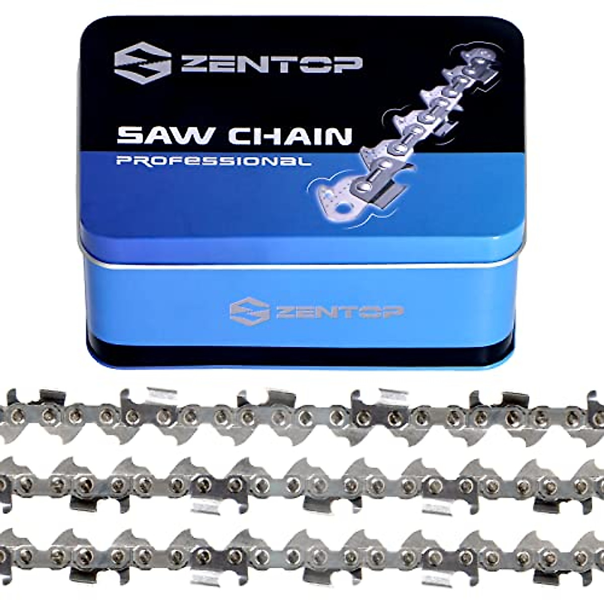 ZENTOP Chainsaw Chain 16-Inch 3 Pack 3/8" LP Pitch .043" Gauge 56 Drive Links Wood Cutting Saw Chain for Chainsaw Parts fits Craftsman, Echo, Homelite, Poulan, Remington