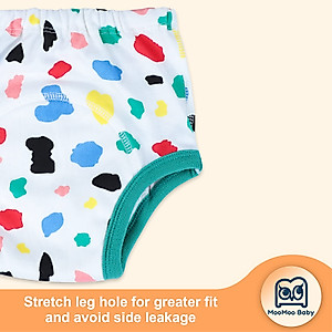MooMoo Baby Training Pants 2 Packs Absorbent Toddler Potty Training Underwear for Boys and Girls-Cotton 2T Multicolor