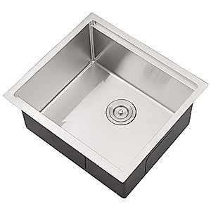 19 Inch Stainless Steel Undermount Bar Sink-VASOYO 19x18 Wet Bar Sink Undermount Kitchen Sink Workstation Outdoor Rv Sink 16 Gauge Stainless Steel Small Single Bowl Undermount Sink with Cutting Board