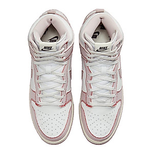 Nike mens Dunk High 85 Shoes, Light Pink/White/Red, 9.5