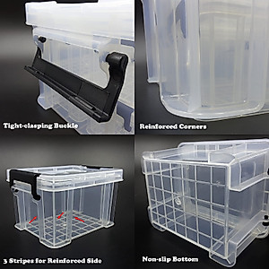 Mini Storage Bins with Lids, Bead Organizer Boxes, Plastic Craft Storage Containers - 9 Boxes