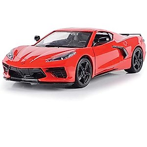 2020 Chevrolet Corvette C8 Stingray Red Timeless Legends 1/24 Diecast Model Car by Motormax 79360