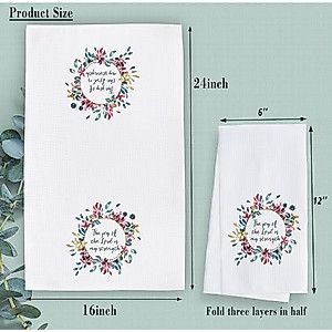 ZWZXR Christian Kitchen Towels Dish Towels Dishcloth,Bible Verse Scripture Galatians 8:10 Decorative Absorbent Drying Cloth Hand Towels Tea Towels for Bathroom Kitchen,Christian Girls Women Gift (014)