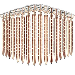 PASISIBICK 16 Pcs Rose gold Diamond Pens with Polka Dots-Bling Wedding Office Supplies Décor Gifts for Women Bridesmaid Coworkers Metal Ballpoint Pens with Black Ink (Rose Gold with White Polka Dots)