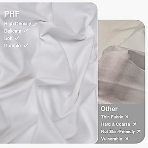 PHF 100% Washed Cotton Duvet Cover Queen Size, Ultra Soft Cotton Pom Pom Linen Like Duvet Cover Set, 3pcs Breathable Durable Duvet Cover with Pillowcases for All Seasons, 90"x90", White