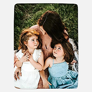 RAVANJA Custom Blanket with Photo Blanket Customized Picture Personalized Blanket Customize Image Blanket - Dog Memorial Blanket Birthday Gifts (1 Photos Collage, 60x50 inch)