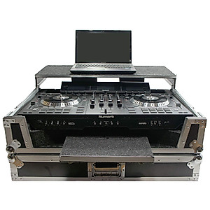 Harmony Audio HCNS7LTWFXTR Flight Glide Laptop Stand Combo DJ Case Compatible with Numark NS7FX