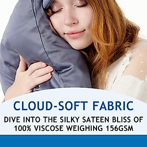 Zipper Pillow Cases Standard - 100% Viscose Bamboo Pillowcase 2-Pack Zip Up Pillow Case Cooling Zippered Pillow Cases Standard Size, Protector Cover