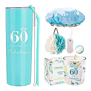 60th Birthday Gifts for Women, 60th Birthday Tumbler, 60 and Fabulous Tumbler, 60th Birthday Tumblers Gifts for Women, Happy 60th Birthday Gift, 60th Birthday Party Supplies, Happy 60th Birthday