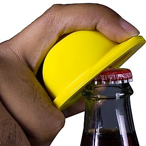 Construction Hat Key Chain with Bottle Opener - Set of 12 (Yellow)