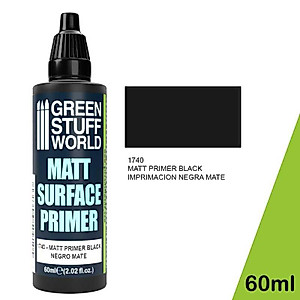 Green Stuff World for Models and Miniatures Matt Surface Primer 60ml – Black 1740