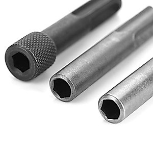 3Pcs SDS Socket Adapter Set 1/4" Hex Shank Screwdriver Bit Holder Socket Adapter Converter for SDS Hammer Drill