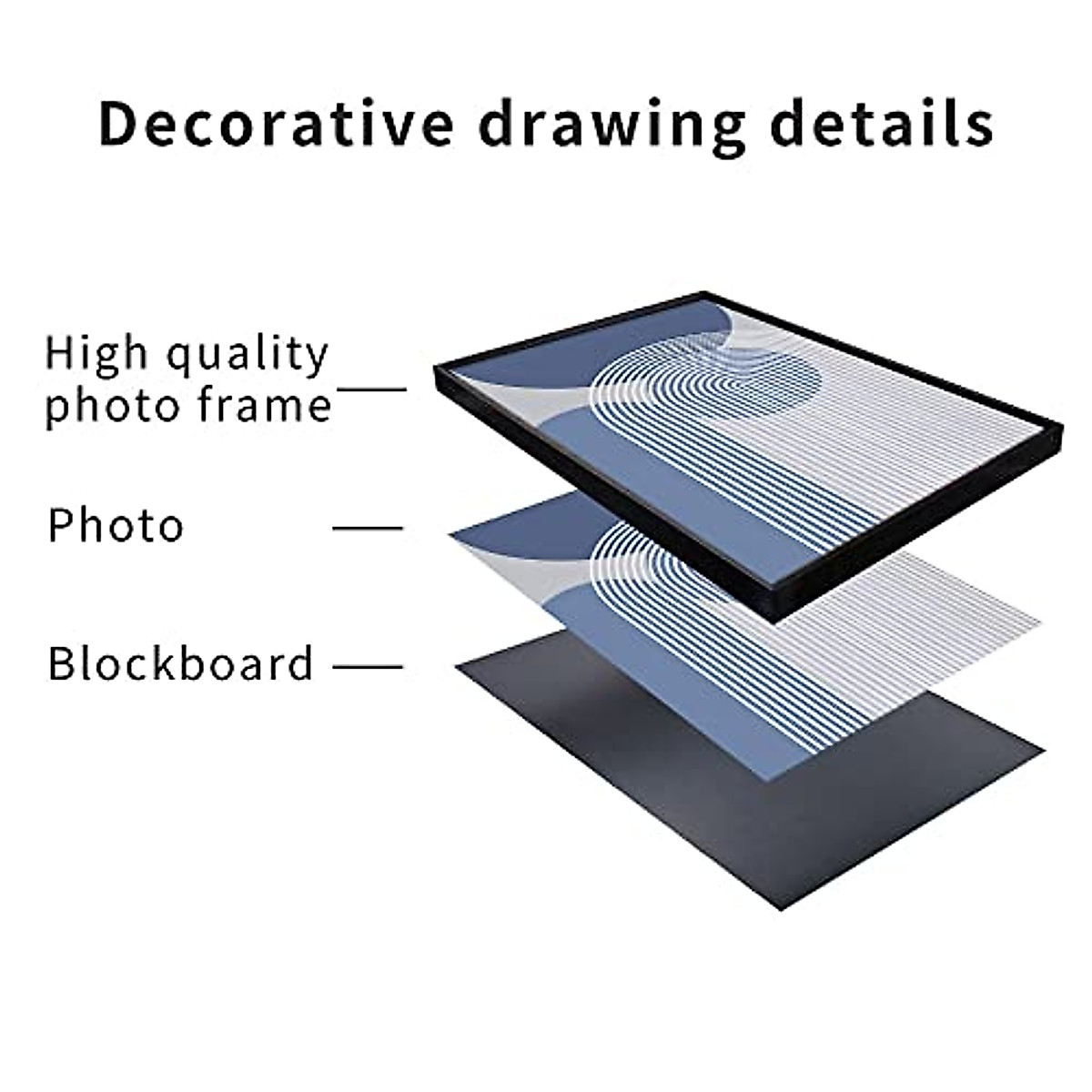 Framed Canvas Wall Art Set, minimalism Abstract Boho Oil Painting Photo Modern Posters Prints Ready to Decor Hanging Living Room Bedroom Bathroom Office Home Wall Decor (Boho16 X 24" X 3 pieces)