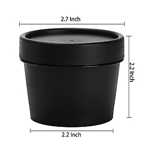 Nicunom 20 Pack Plastic Cosmetic Container Jars, 3.5 Oz Leakproof Lotion Container Travel Storage Jars Refillable Plastic Jars with Lids for Ointment, Cream, Makeup, Slime, Beauty Product