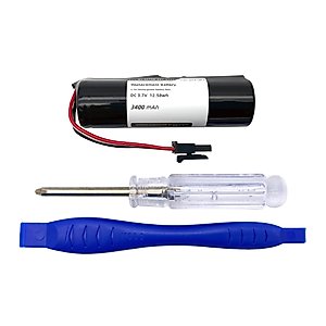 Gikysuiz Replacement Battery for Logitech UE Boom/UE Boom2/UE Blast/UE Boom 3 Wireless Bluetooth Speaker fits Part No Logitech S-00151/S-00122/S-00170/S-00166 3400mAh/3.7V