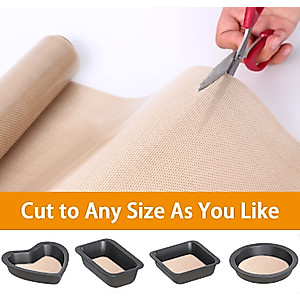 Silicone Baking Mat Roll 12" x 79", Non Stick Baking Sheet Cut to Size Silicone Mat, Reusable Air Fryer Liners, Heat Resistant Mats for Countertop, Oven Liners, Pastry Mat