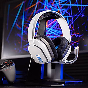 ASTRO Gaming A10 Wired Gaming Headset, Lightweight and Damage Resistant, ASTRO Audio, 3.5 mm Audio Jack, for Xbox Series X|S, Xbox One, PS5, PS4, Nintendo Switch, PC, Mac- White/Blue