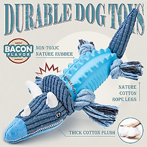 LEGEND SANDY Dog Toy for Aggressive Chewers, Squeaky Dog Toys for Large Dog, Tug of War Dog Toy to Keep Them Busy, Plush Stuffed Animals Dog Chew Toy for Large Breeds, Puppy Chew Toys for Teething