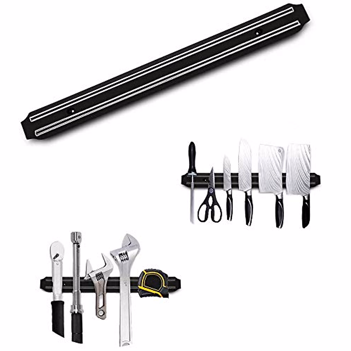 Magnetic Knife Strips,Magnetic Knife Holder Magnetic Bar for knives Tools, Knife Rack, Knife Strip, Kitchen Utensil Holder, Tool Holder, Multipurpose Magnetic Knife Rack 1 pack
