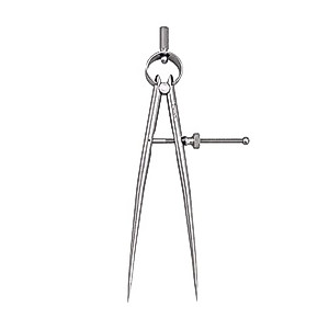 Starrett Toolmakers Spring-Type Caliper and Divider with Bow Spring and Hardened Fulcrum Stud - 6" Size and Capacity, Spring Joint Type - 277-6