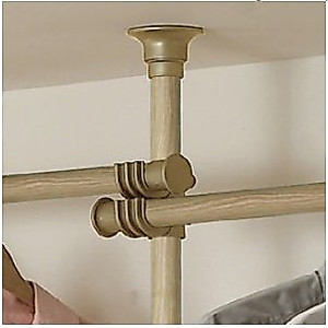 Prince Hanger, Premium Wood Double 2 Tier Hanger, Clothing Rack, Closet Organizer, Wood Color, Sturdy, PHUS-1032, Made in Korea