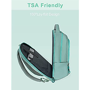 Travel Laptop Backpack for Women 15.6 inch, MATEIN TSA Approved Backpacks Personal Item Bag with Wet Pocket for Airline, Underseat Airplane Carry on Back Pack, Mint Green Work Rucksack College Daypack