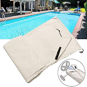 CHENGL Swimming Pool Cover,Waterproof Open air Swimming Pool Roll Cover Protector Ground Swimming Pools Cover for Outdoor Heavy Duty Garden