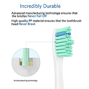 Replacement Toothbrush Heads Compatible with Philips Sonicare Screw-on E-Series Electric Rechargeable Toothbrush, Precision Clean Toothbrush Heads Refills, 6 Pack