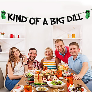 Pickle Birthday Party Decorations Glitter Kind of a Big Dill Banner Cucumber Pickle Birthday Supplies Fruit Funny Cucumber Party Supplies for Birthday