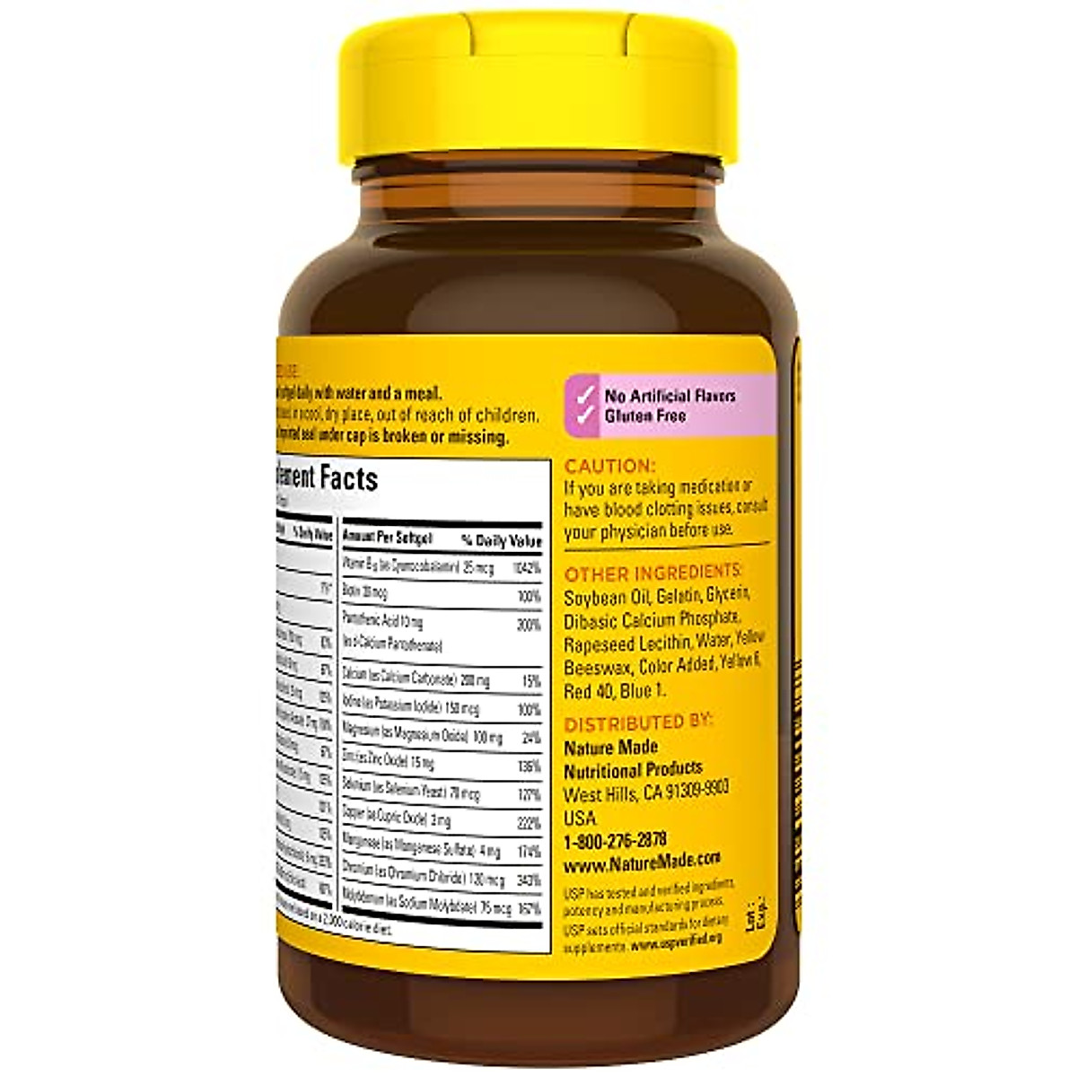 Nature Made Multivitamin For Her 50+ with No Iron, Womens Multivitamin for Daily Nutritional Support, Multivitamin for Women, 60 Softgels, 60 Count (Pack of 1)