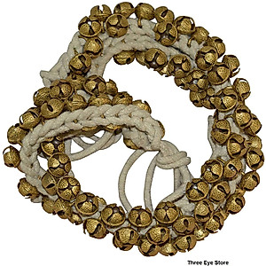 Big-Bells Tied with Cotton Cord Classical Dancers Anklet Musical Instrument (25+25 BELLS)