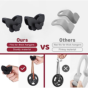 Space Saving Hangers for Clothes，24 Pcs Clothes Hangers Connector Hooks for Space Saving，Butterfly-Shaped with Triangles for Hangers Space Saving，Hanger Organizer，Organize Your Closet with Hangers