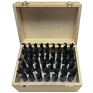 Drill America 33 Piece High Speed Steel Reduced Twist Drill Bit Set in Wood Case (1/2" - 1" x 64ths) , DWDRSD Series