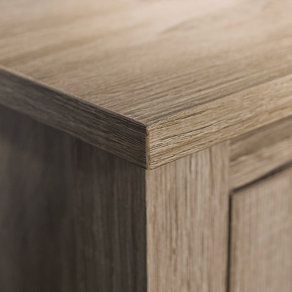 Home Accent Furnishings Lucas 58 Inch Fireplace Tv Stand with Glass Doors in Driftwood