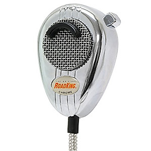 RoadKing RK56CHSS Chrome Noise Canceling CB Microphone with Chrome Flex Cord,XLR