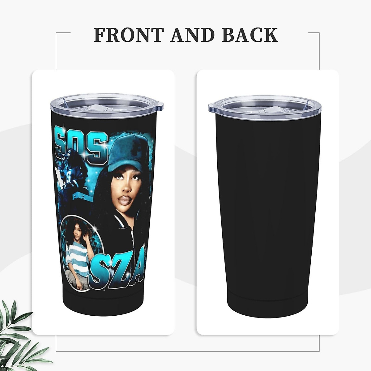 Zyxmconas SZAs Stainless Steel Insulated Tumbler Double Wall Travel Cup With Straw And Lid For Home Office Car 20 oz