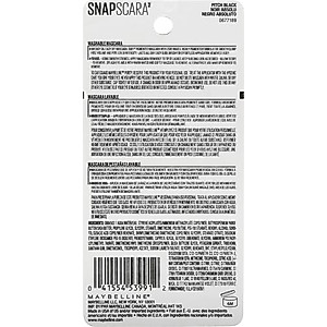 Maybelline New York Snapscara Washable Mascara, 300 WASHABLE PITCH BLACK