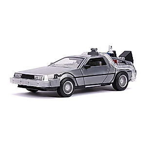 Jada 1:24 Diecast Back to The Future 2 Time Machine with Lights,Silver