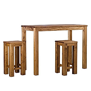 B.R.A.S.I.L.-Möbel TableChamp Dining Table Rio 55.1 x 31.5 Brazil Solid Wood Pine Oiled Farmhouse Living Room Extension Extendable Optional Pinewood