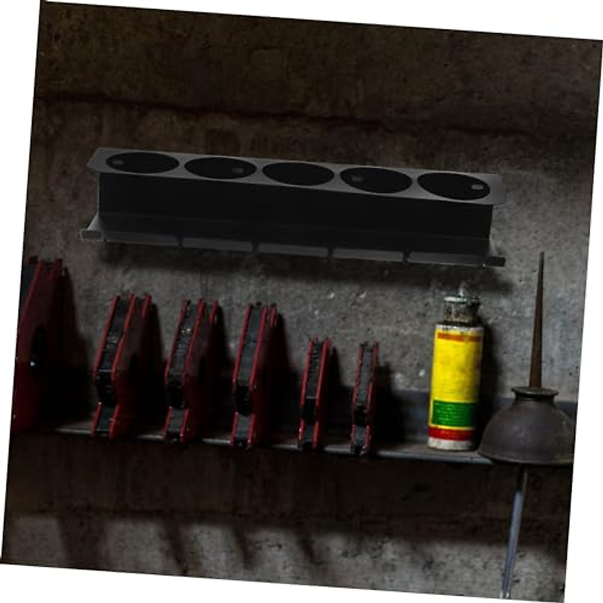 Levemolo 1 Set Warehouse Tools Wall Rack Drill Rack Tool Organizer Electric Drill Holder Storage Shelf for House Tool Holder Organizer for Tool Handheld Tool Holder Black Metal