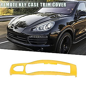 X AUTOHAUX Gold Tone Car Remote Key Fob Case Cover Shell Trim Plastic for Porsche Cayenne Panamera Macan