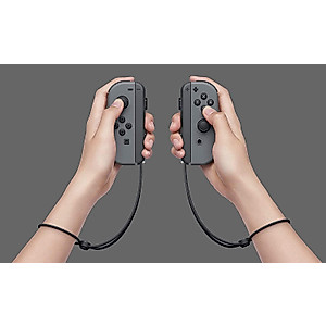 Nintendo Newest Switch with Gray Joy-Con - 6.2" Touchscreen LCD Display, 802.11AC WiFi, Bluetooth 4.1 - AllyFlex 128GB MemoryCard