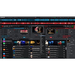 LyxJam 2-Deck Portable DJ Controller, Mixing Console with LCD Display, Manual Looping, USB, MIC Input, Record Output, 16 Performance Pads with Virtual DJ LE Software Included (Download) + Party Lights