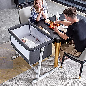 RONBEI Bassinet for Baby, Baby Bassinet Bedside Sleeper Bedside Bassinet Baby Crib for Newborn/Infants/Baby Boy/Baby Girl