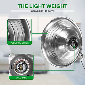 Simple Deluxe GP-093 6-Pack Clamp Lamp Light with 8.5 Inch Aluminum Reflector up to 150 Watt E26 (no Bulb Included), 6 Feet Cord