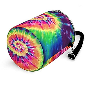 Tie Dye Insulated Bag Portable Ice Box Cooler Shoulder Pack Zip Around Bucket for Grocery Shopping Picnics Work Meals