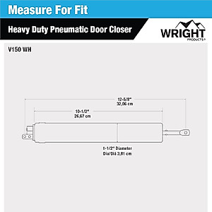 Wright Products V150WH Heavy Duty Pneumatic Closer, White