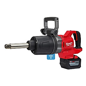Milwaukee M18 FUEL 18V Lithium-Ion Brushless Cordless 1 in. Impact Wrench Extended Reach D-Handle Kit w/Two 12.0 Ah Batteries