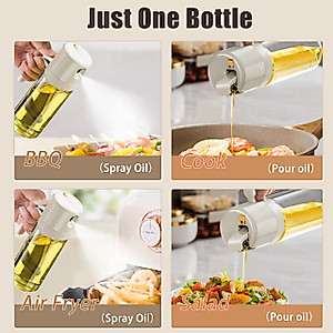MDZF SWEET HOME 2 in 1 Olive Oil Dispenser and Oil Sprayer Bottle,18oz Oil Dispenser Bottle for Kitchen,Oil Sprayer for Cooking, Kitchen, Salad, Barbecue